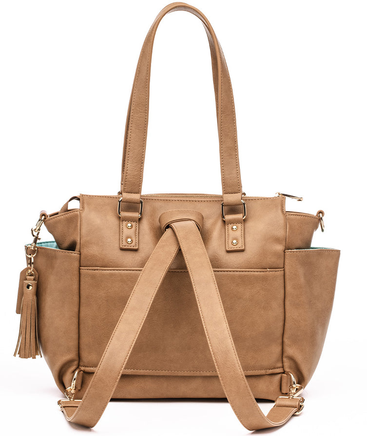 Gemini Mini Convertible Backpack in Almond | Great for Work or Travel ...