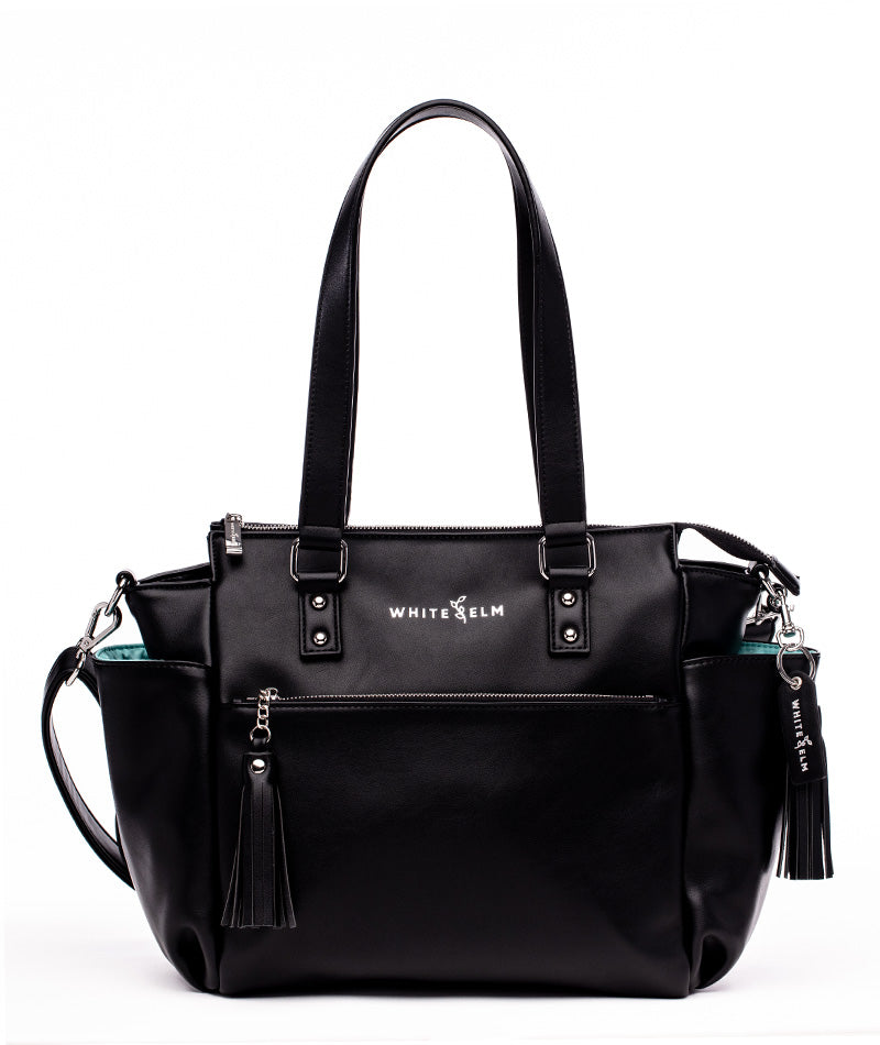 Gemini Mini Convertible Backpack - Black | Sleek Mini Bag by White Elm