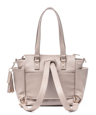 Gemini Mini Convertible Backpack - Taupe – White Elm
